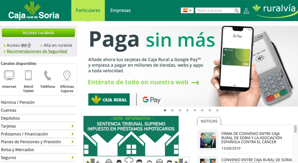 ᐈ Caja Rural de Soria - Entidad bancaria 3017 | Bancos.wiki